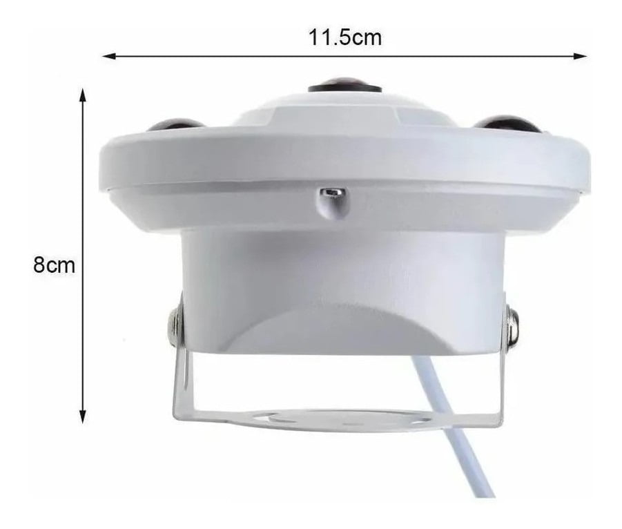 CAMERA PANORAMICA 360 GRAUS FULL HD 4X1 METAL FISHEYE TWG TW-0360 ...