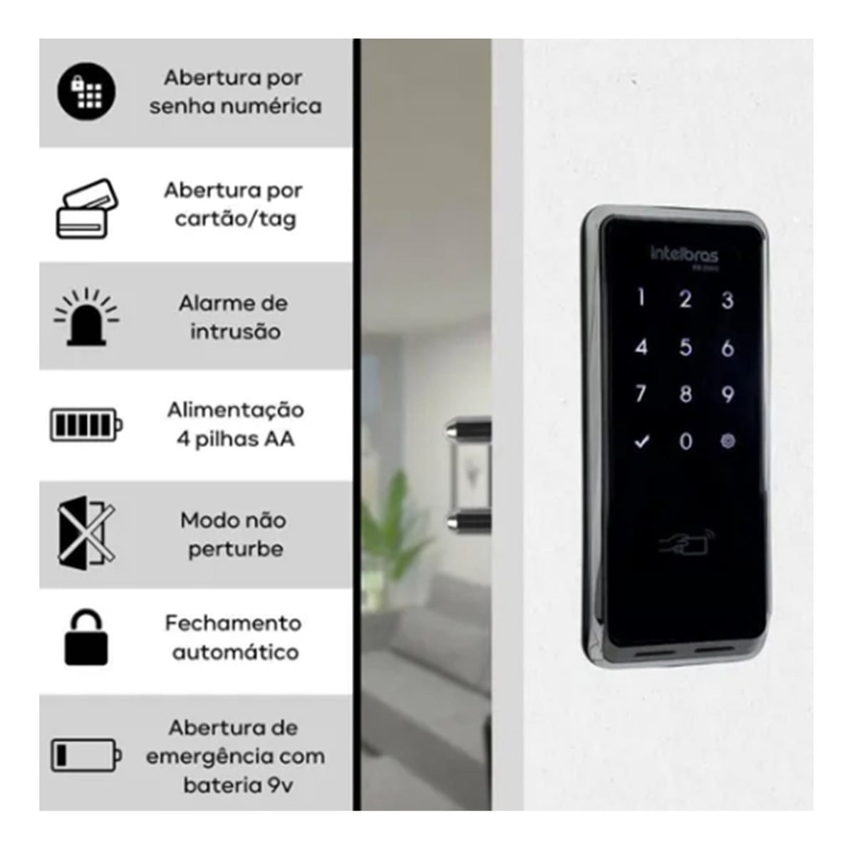 FECHADURA DIGITAL INTELBRAS FD 2000 - Home Tech