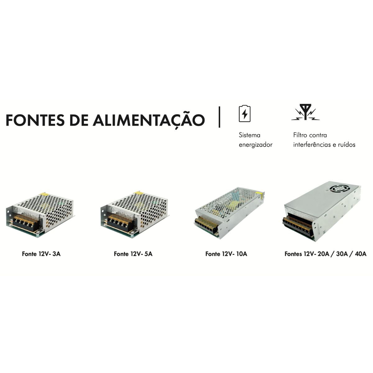 FONTE CHAVEADA COLMEIA METÁLICA 12V 20A BIVOLT - ORIGINAL AGL - Home Tech